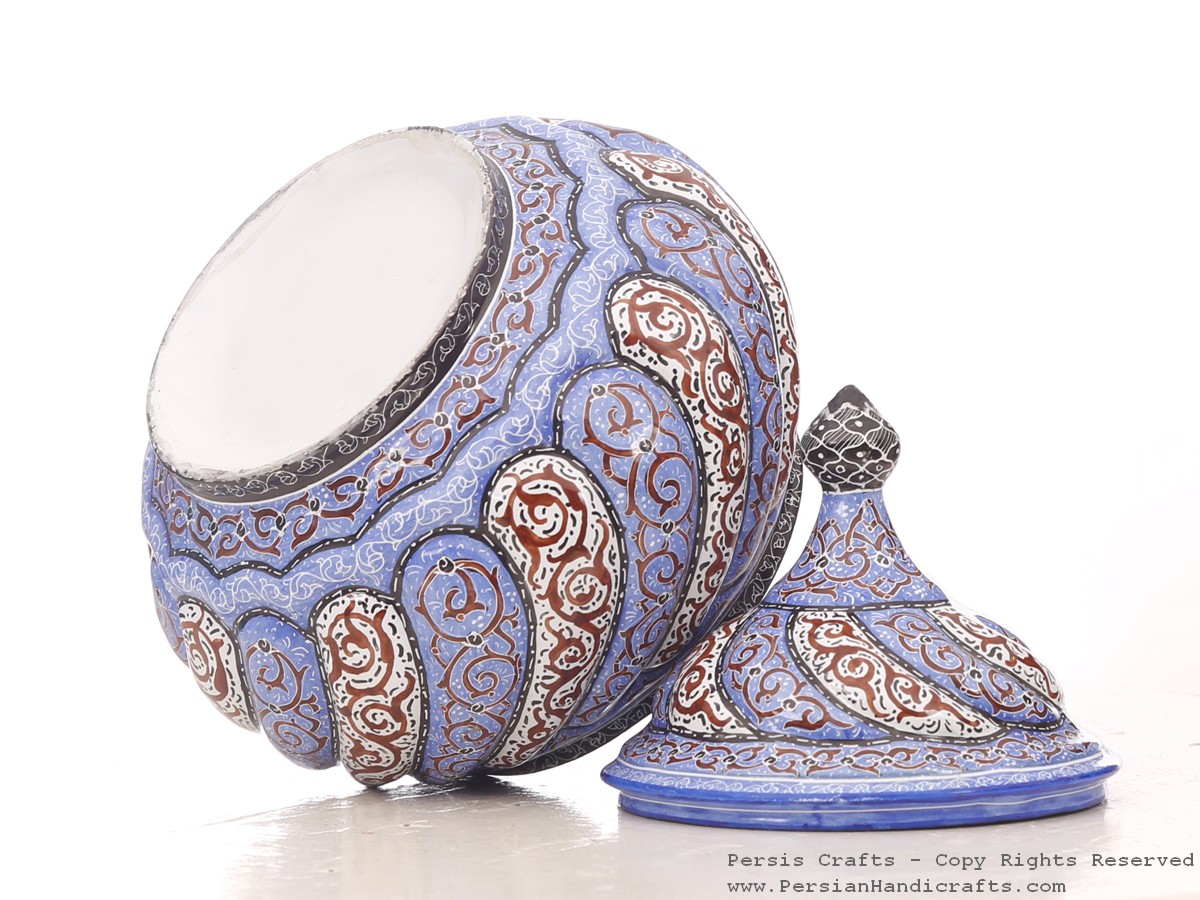 Enamel (Minakari) Large Sugar/Candy Pot - HE3046 - Persiada