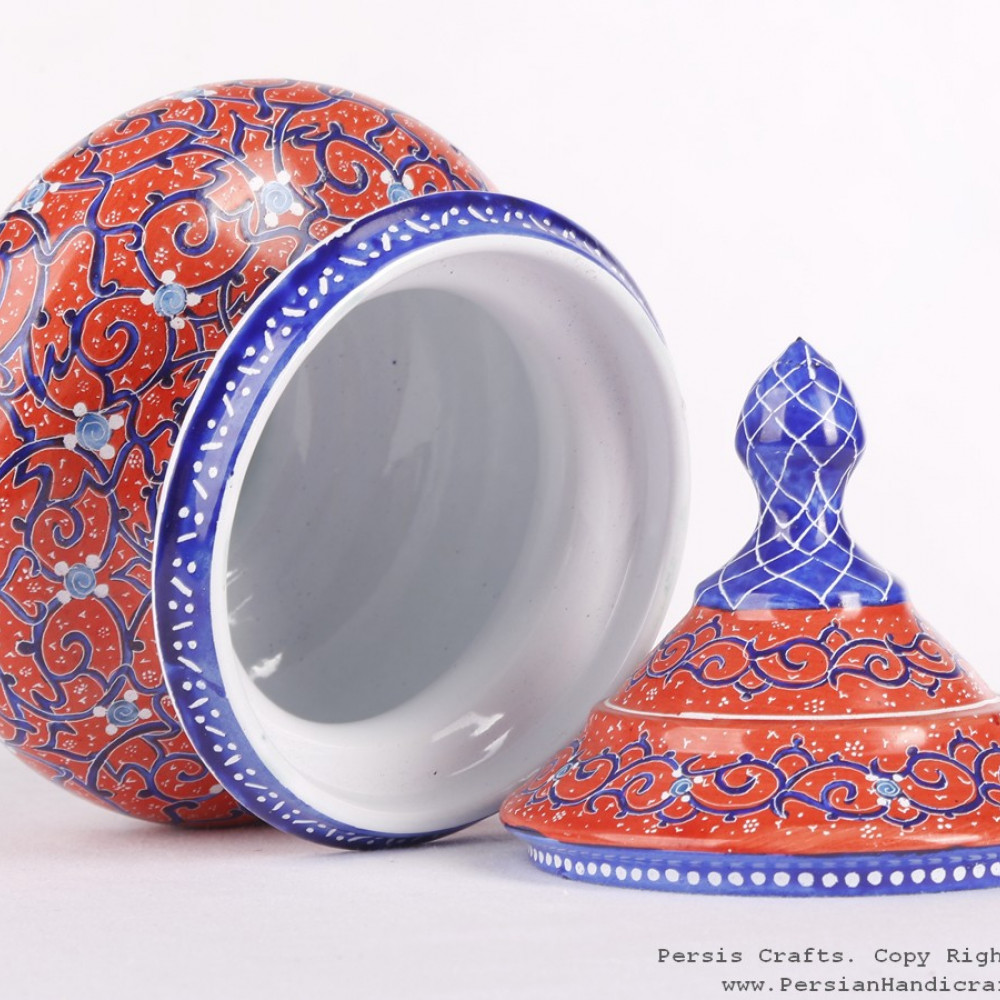 Enamel (Minakari) Sugar/Candy Pot - HE3605 - Persiada