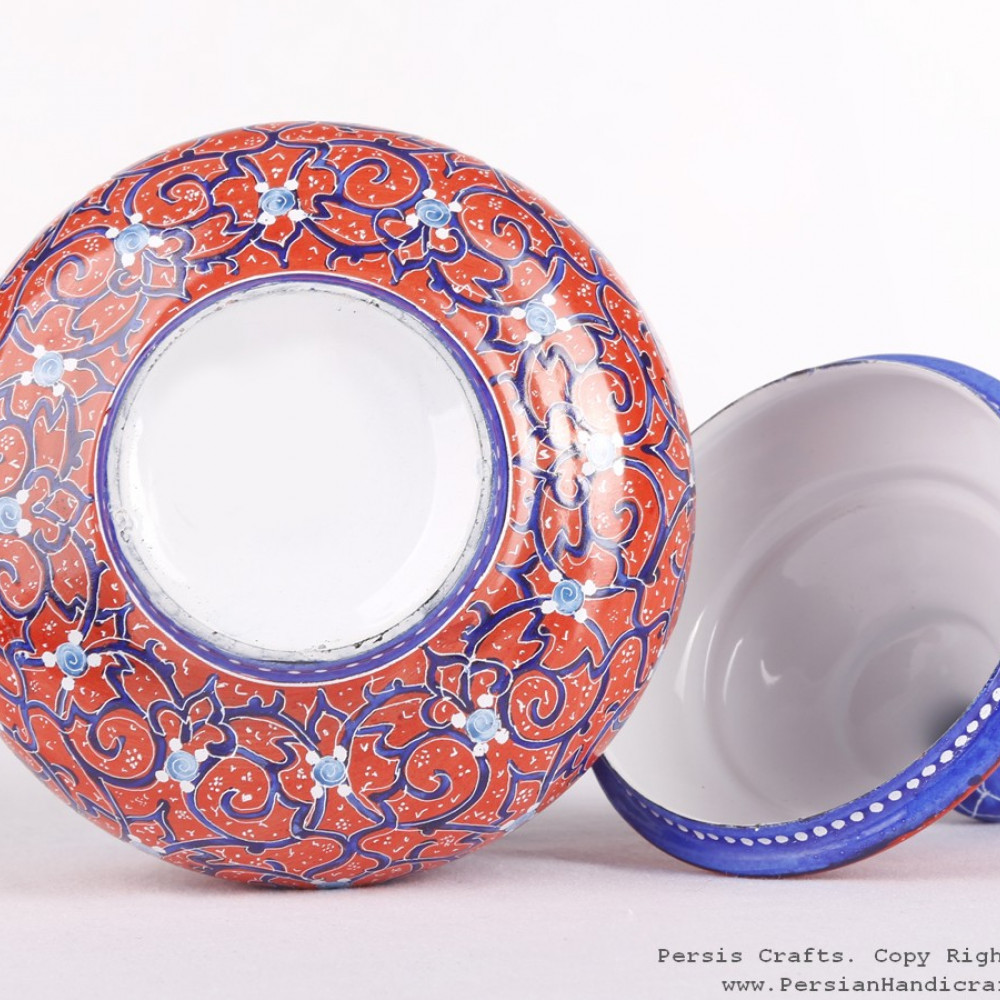 Enamel (Minakari) Sugar/Candy Pot - HE3605 - Persiada