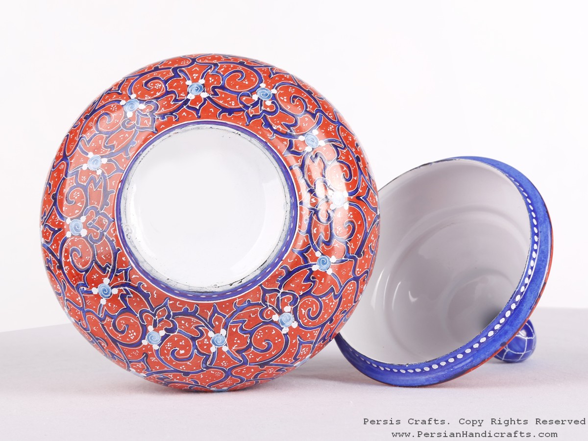 Enamel (Minakari) Sugar/Candy Pot - HE3605 - Persiada