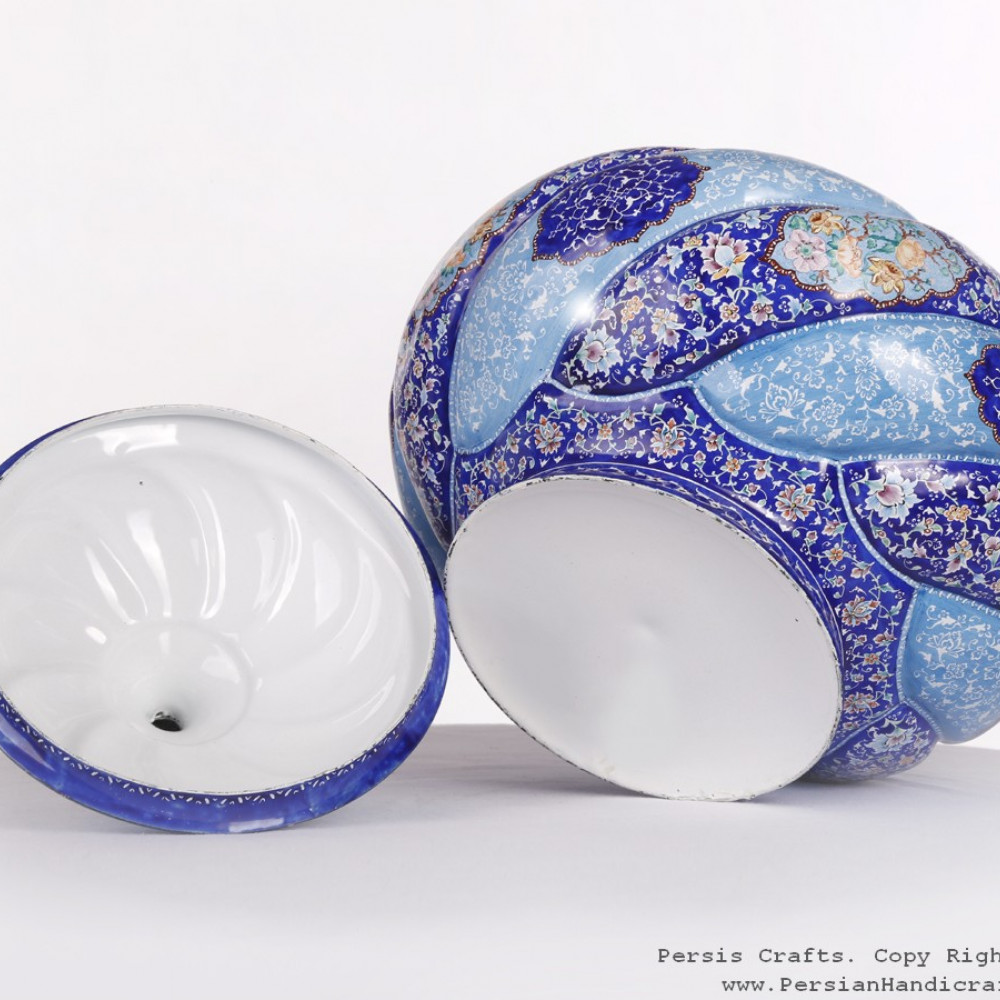 Premium Quality Enamel Minakari Large Candy Pot - HE3613 - Persiada