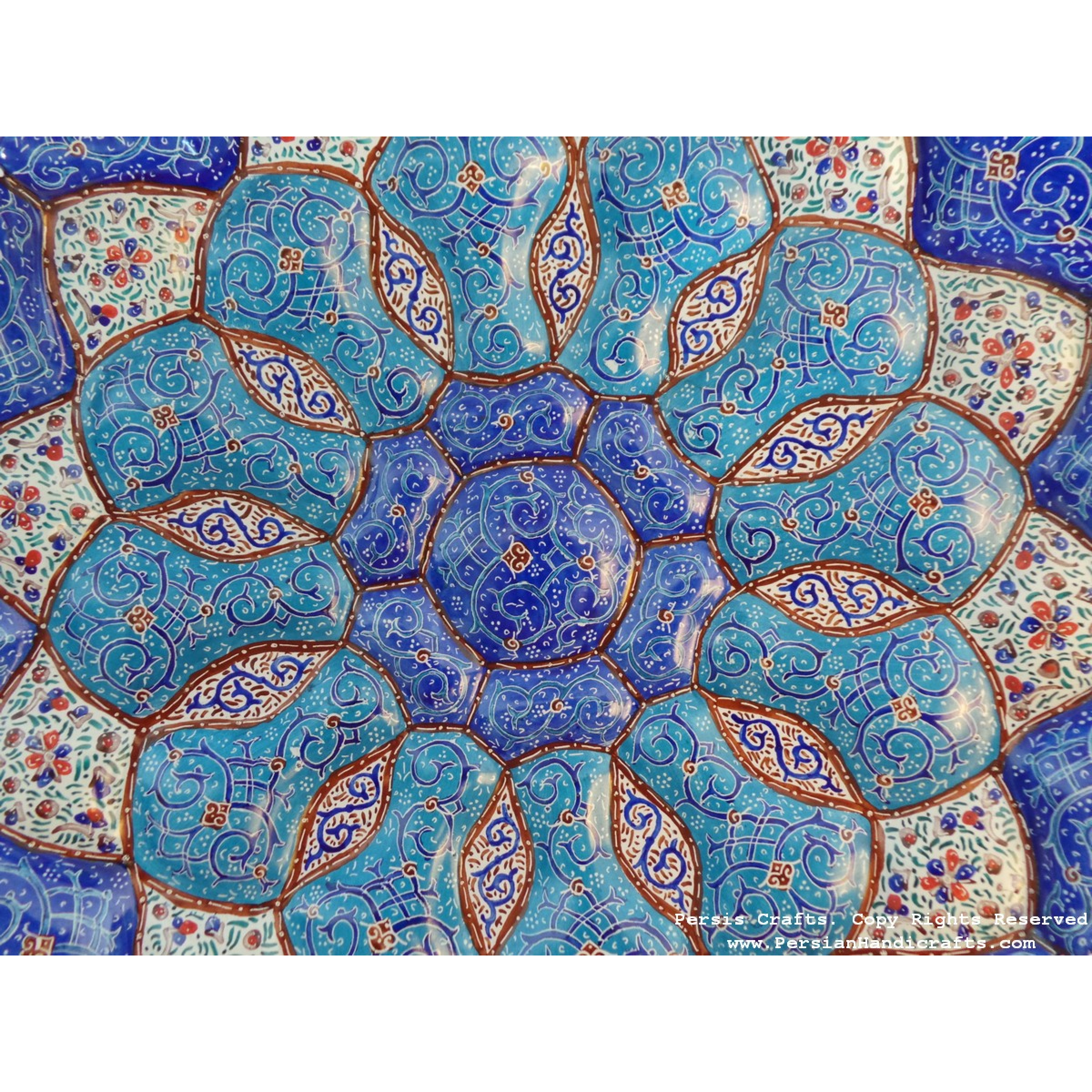 Enamel (Minakari) Wall Hanging Plate - HE3617 - Persiada