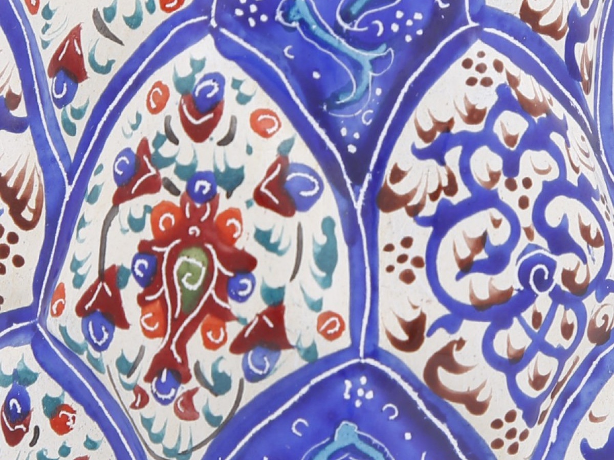 Enamel Classical Eslimi Toranj Minakari Flower Vase - HE3902 - Persiada