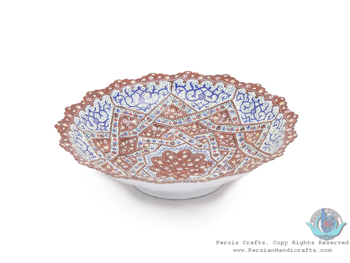 Enamel Protruded Custom Design Minakari Mini Bowl - HE3915 - Persiada