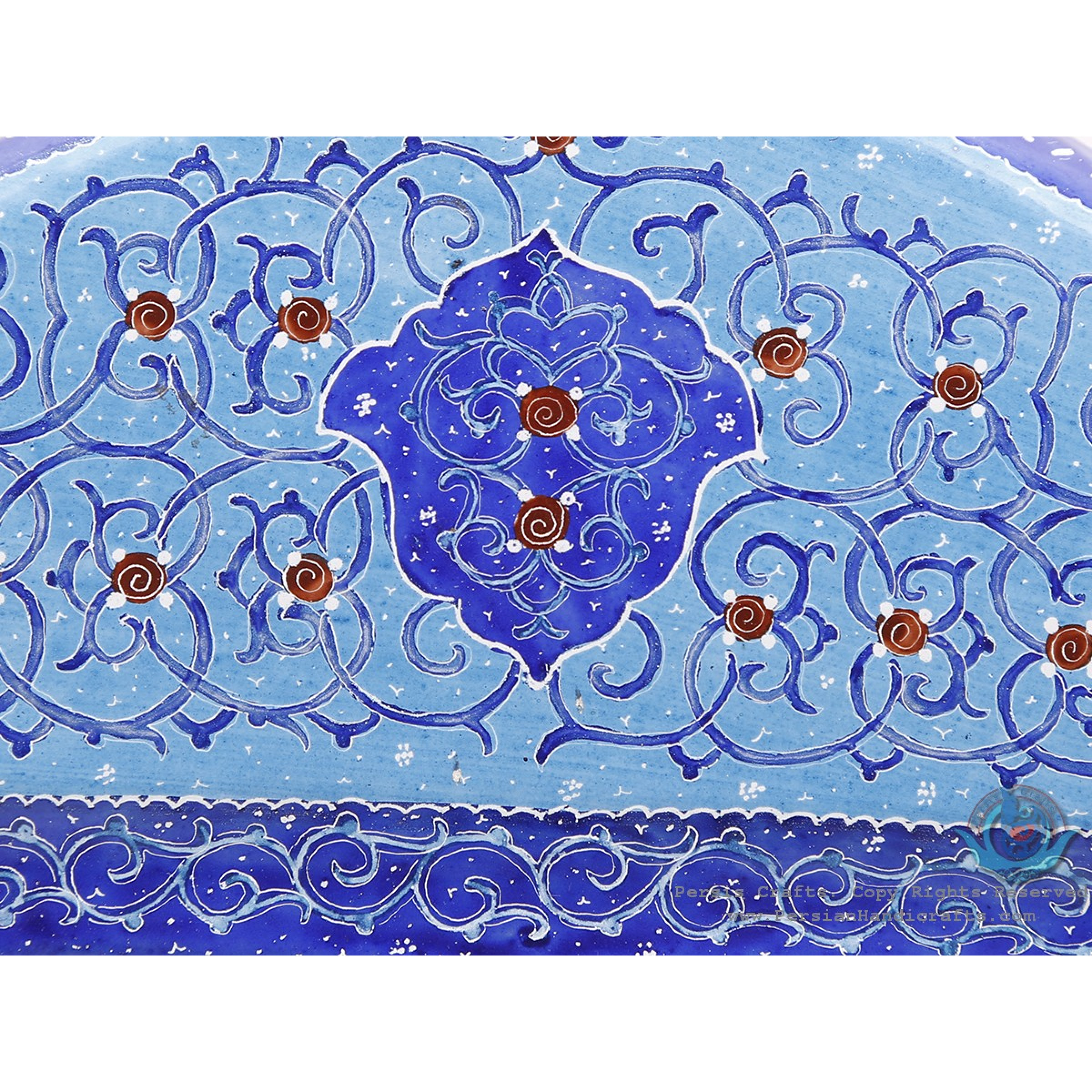 Classy Enamel Eslimi Design Minakari Wall Mirror - HE3920 - Persiada