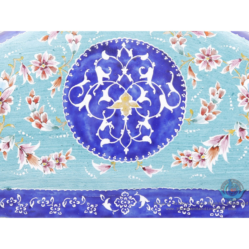 Classy Enamel Eslimi Design Minakari Wall Mirror - HE3920 - Persiada