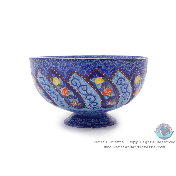 Classy Bowl & Plate Azure Minakari w Flower Eslimi Design - HE4007 ...
