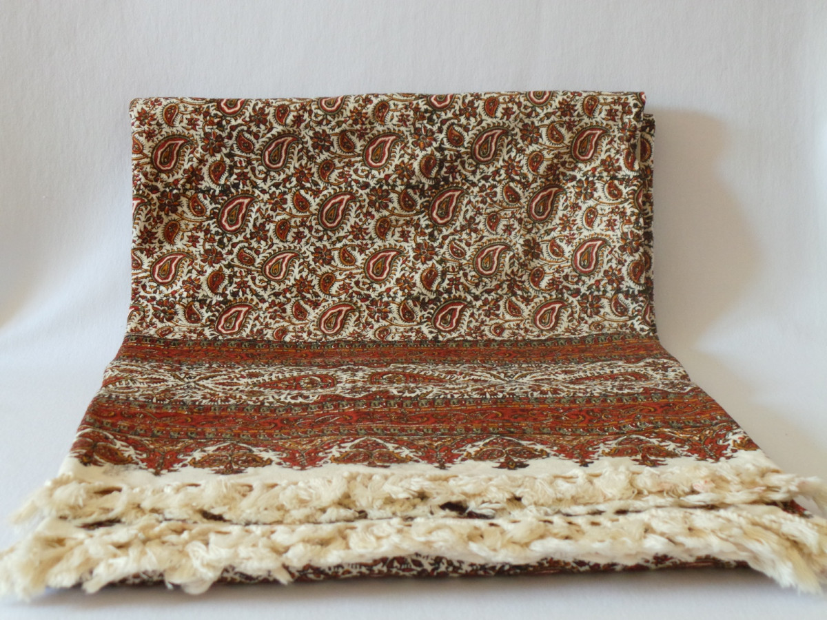 Persian Ghalamkar Bedspread or Tablecloth - HGH2056 - Persiada