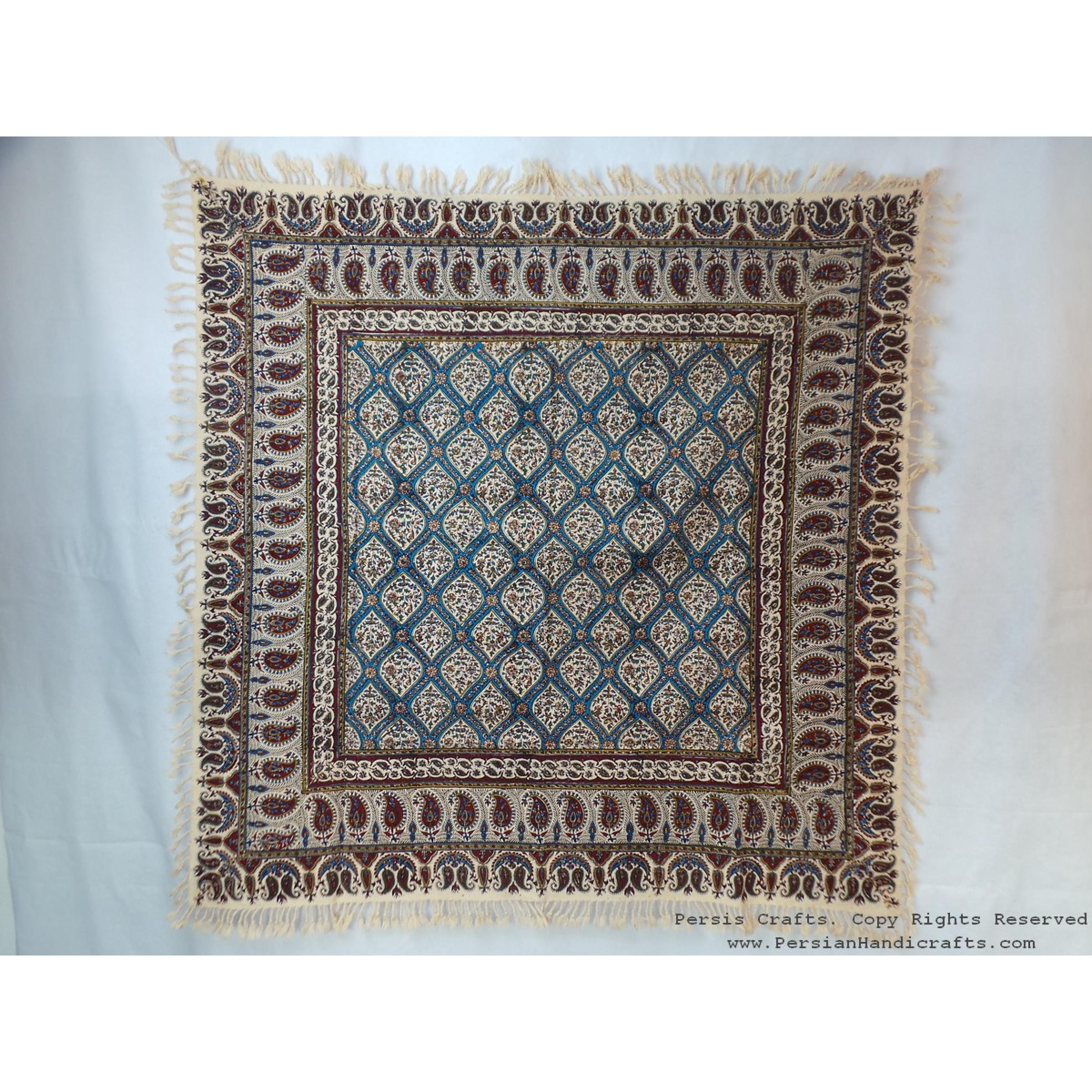 Persian Tapestry (Ghalamkar) Tablecloth - HGH3612 - Persiada