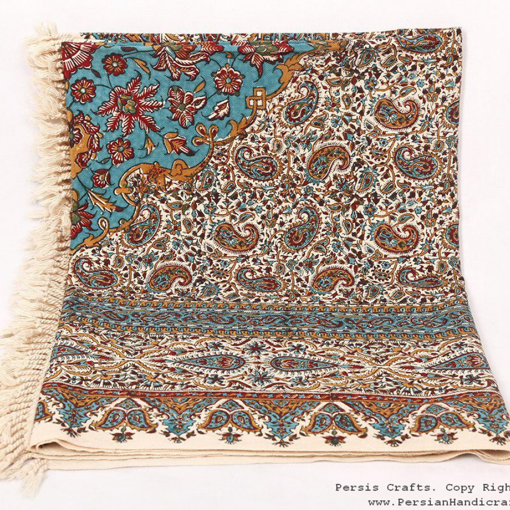 Persian Tapestry (Ghalamkar) Toranj Style Tablecloth - HGH3613 - Persiada
