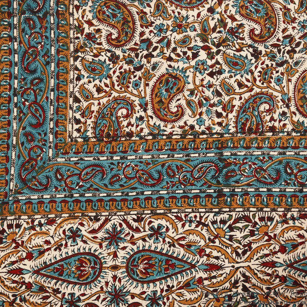 Persian Tapestry (Ghalamkar) Toranj Style Tablecloth - HGH3613 - Persiada