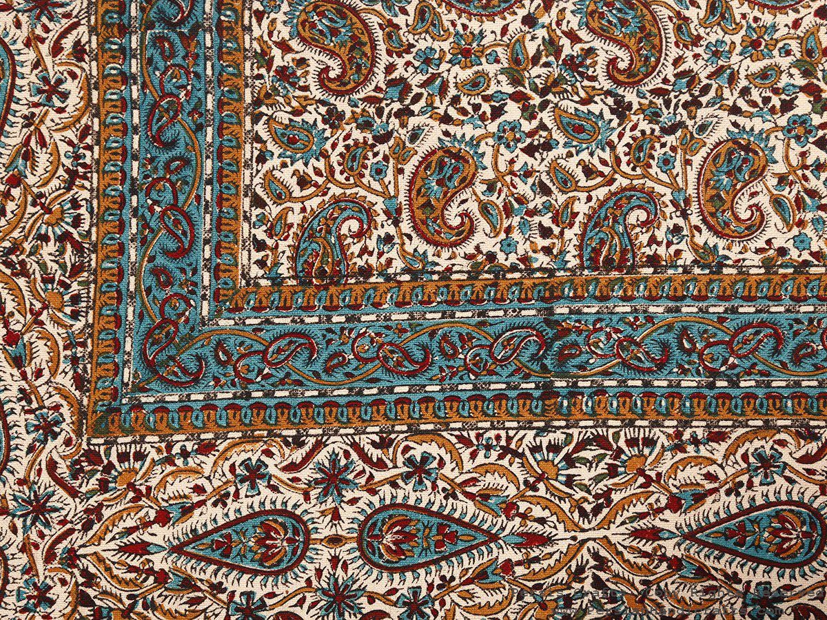 Persian Tapestry (Ghalamkar) Toranj Style Tablecloth - HGH3613 - Persiada