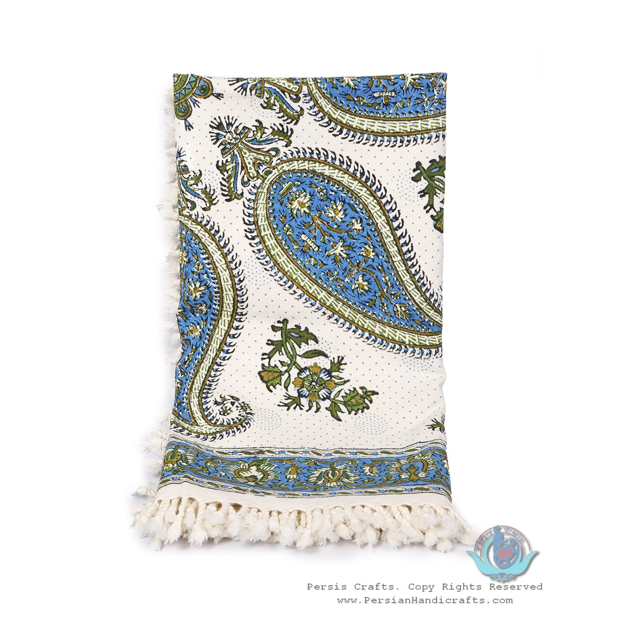 Paisley Toranj Design Tapestry Ghalamkar Tablecloth - HGH3915 - Persiada