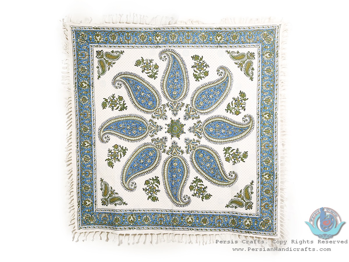 Paisley Toranj Design Tapestry Ghalamkar Tablecloth - HGH3915 - Persiada