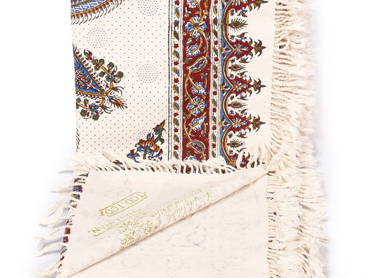 Paisely Toranj Design Tapestry Ghalamkar Tablecloth - HGH3916 - Persiada