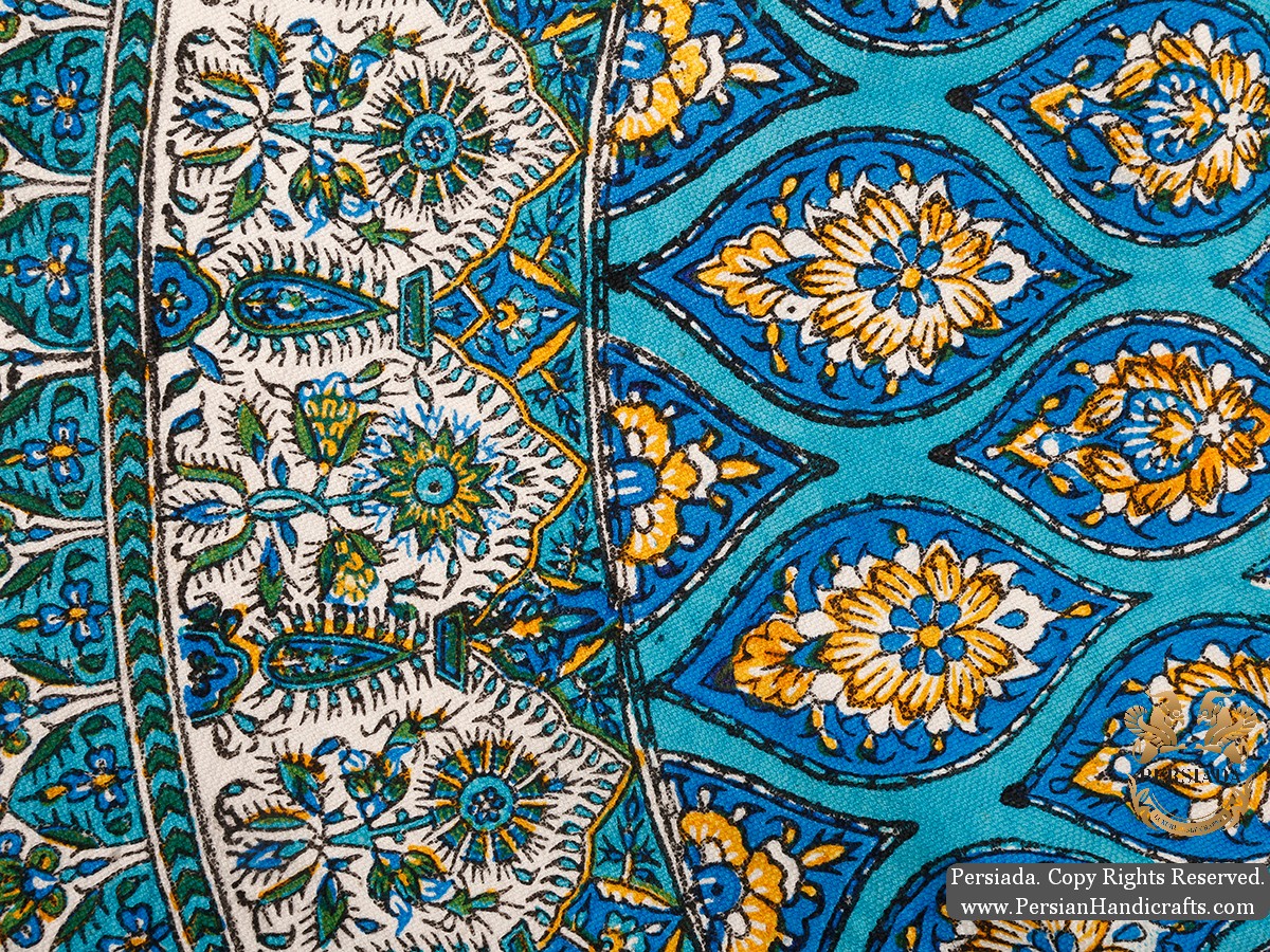 Round Tablecloth | Hand Printed Ghalamkar | Persiada HGH5101