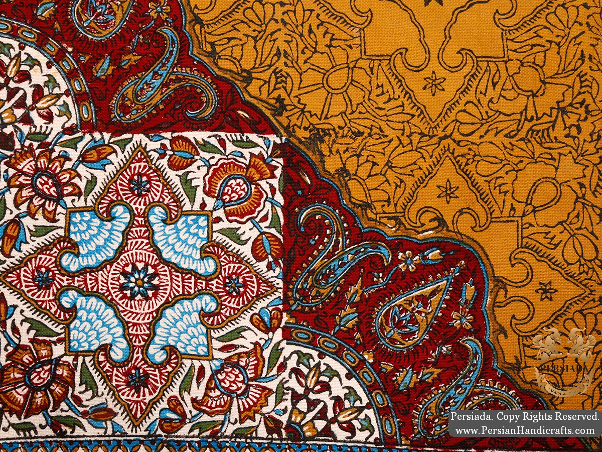 Square Tablecloth | Hand Printed Ghalamkar | Persiada HGH5102