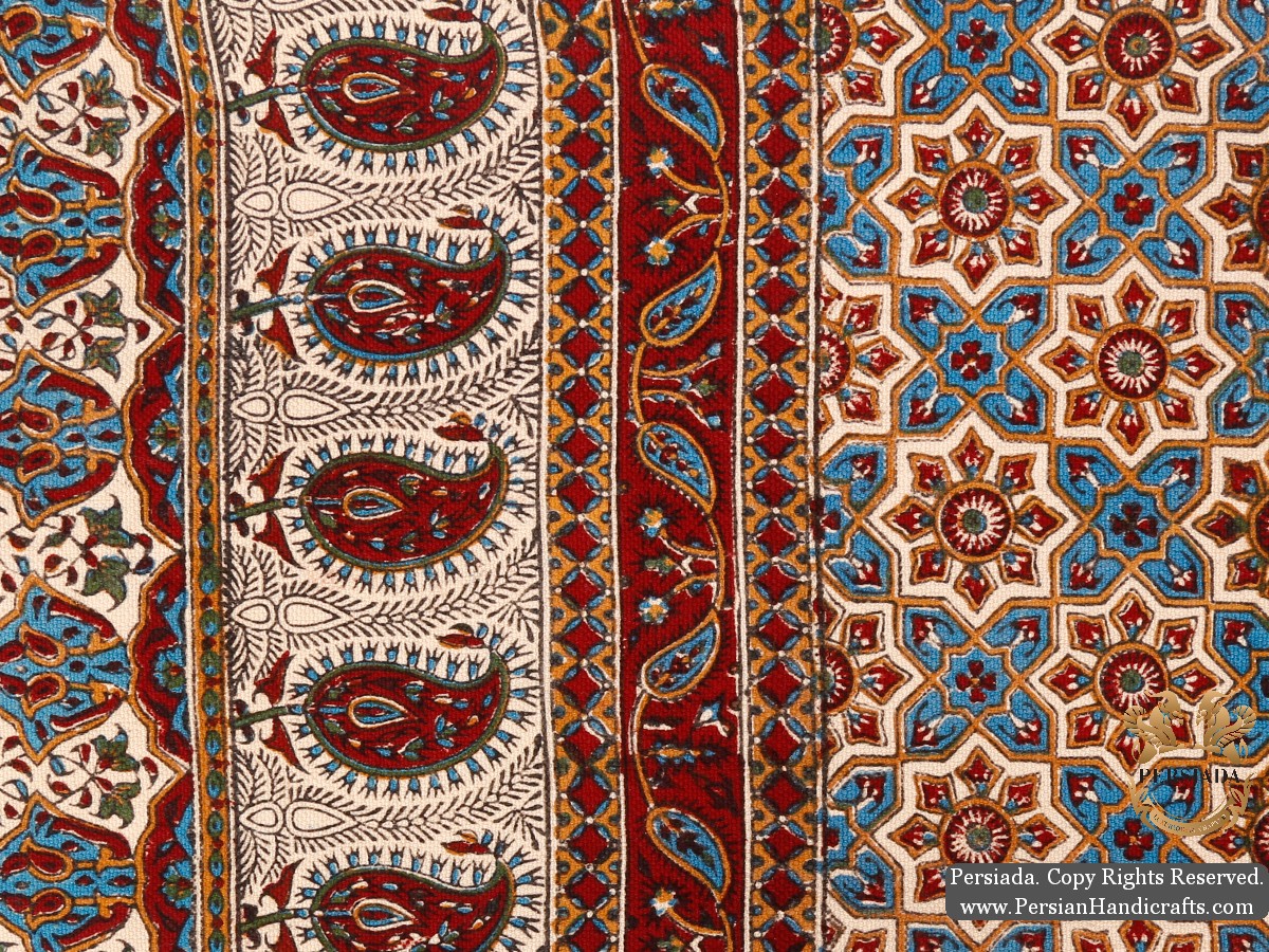 Square Tablecloth | Hand Printed Ghalamkar | Persiada HGH5107