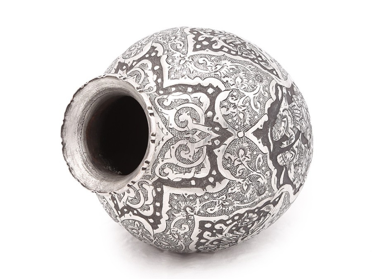 Traditional Handgraved Persian Banquet on Jug Style Flower Vase ...