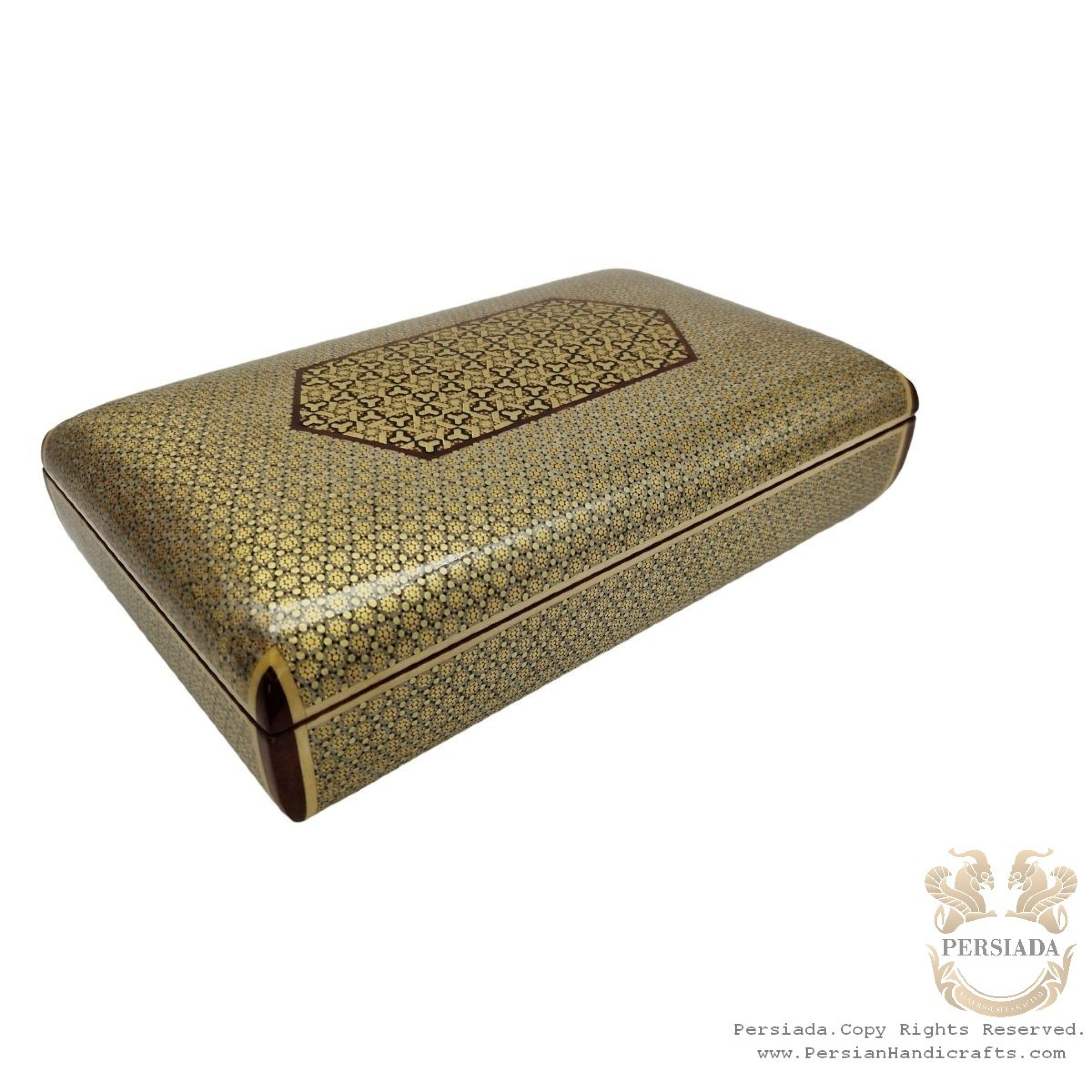 Exquisite Wooden Collectible Storage Box | In & Out Khatam Marquetry ...