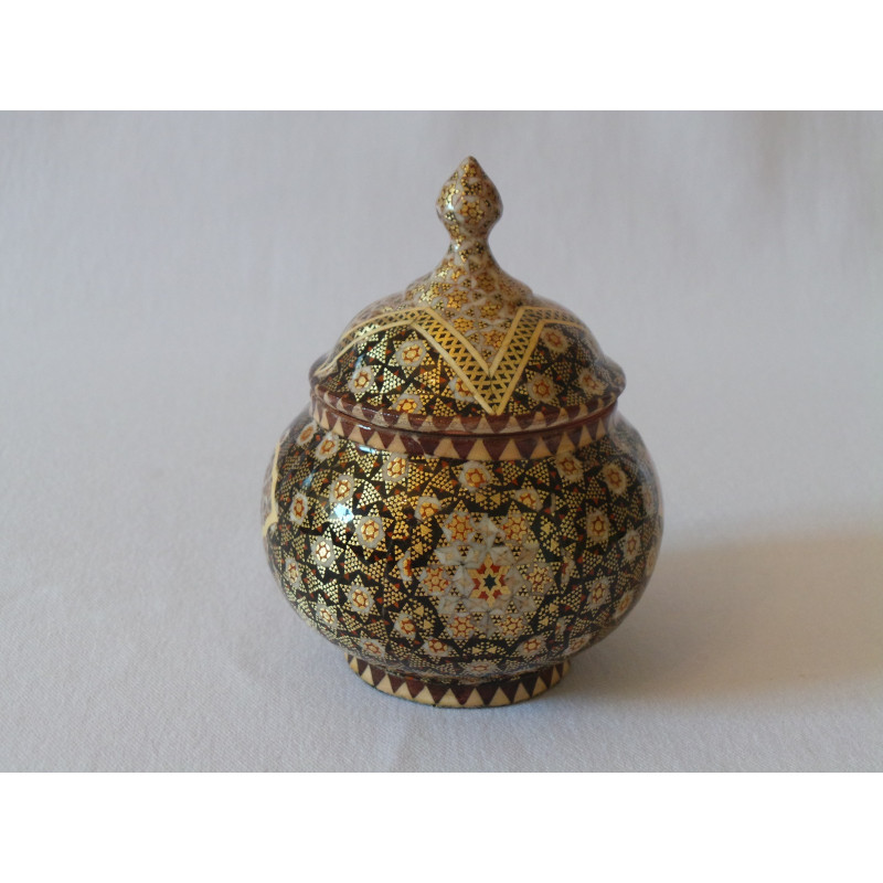 Partial Khatam on Copper Sugar/Candy Pot - HKH3607 - Persiada