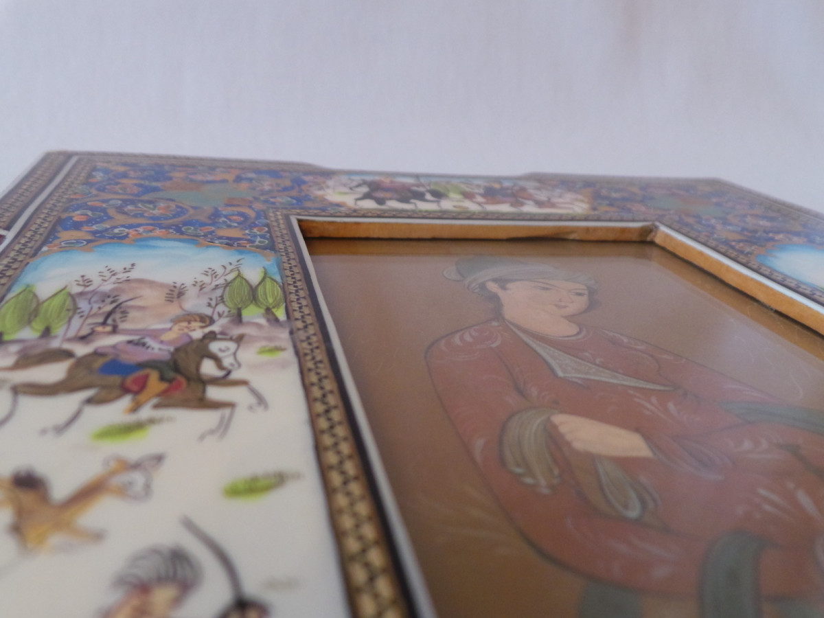 Khatam & Miniature Traditional Face Framed Art - HKH2047 - Persiada