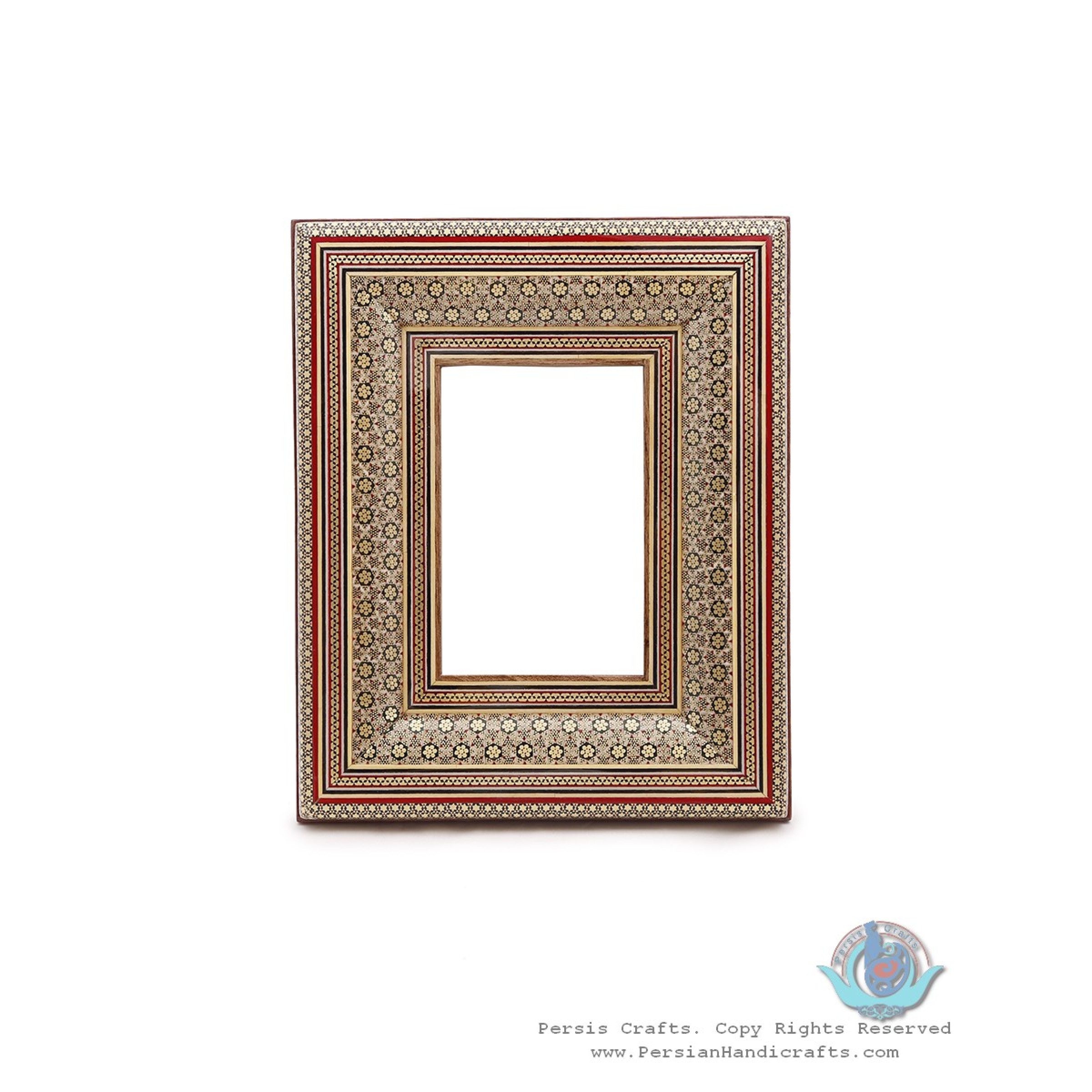 Classy Khatam Marquetry Photo Frame with Back Stand - HKH3922 - Persiada