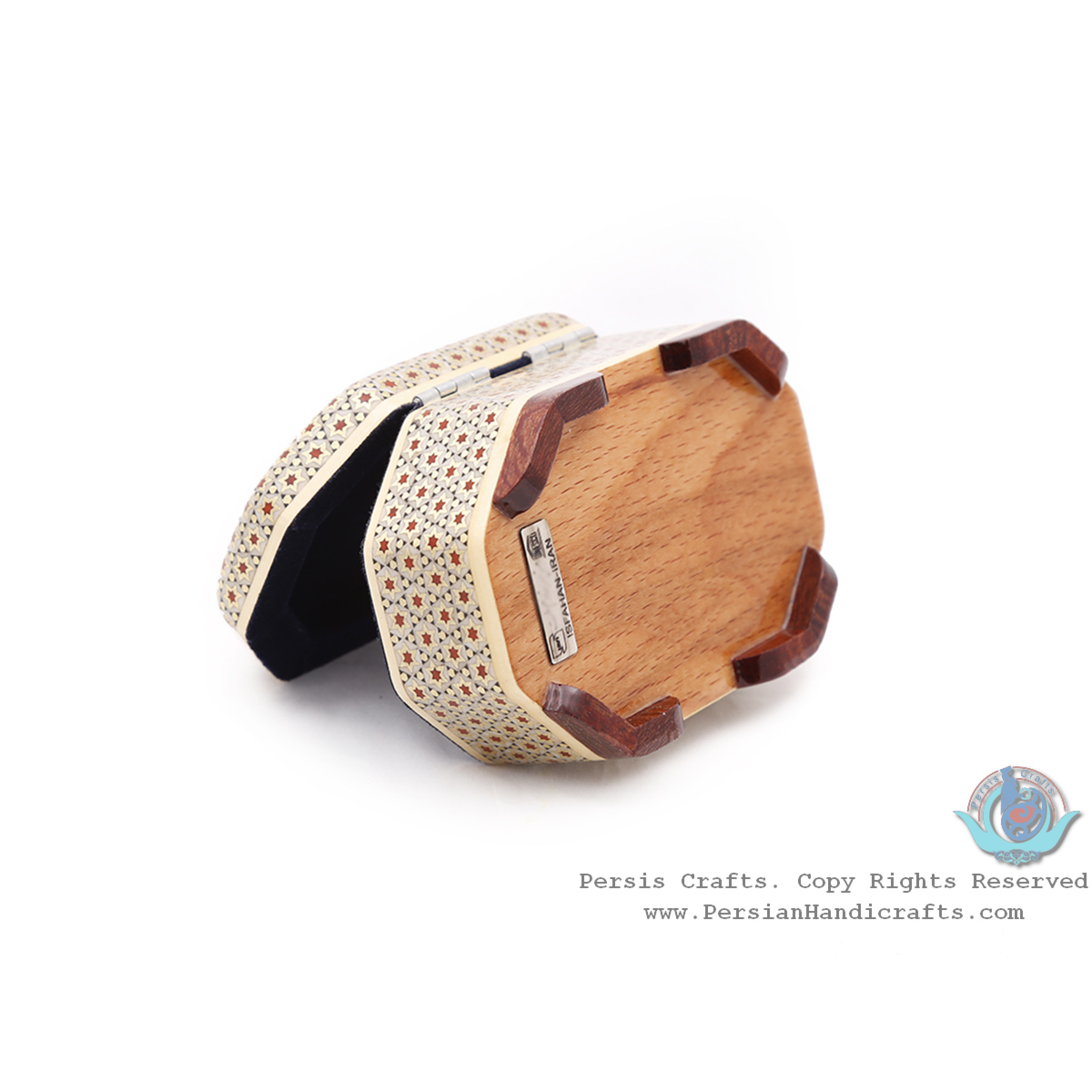 Classy Jewelry Khatam Box w Suede Interior - HKH4002 - Persiada