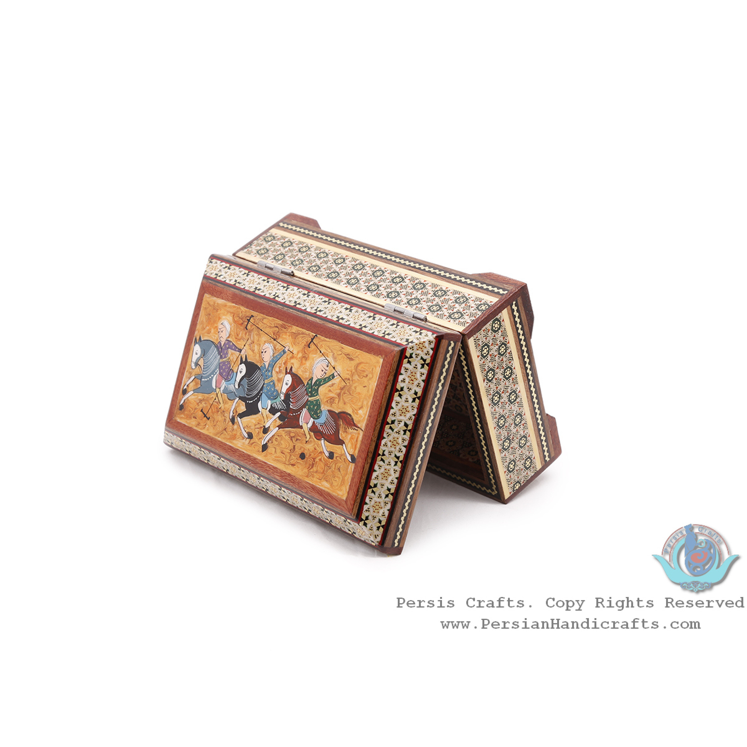 Privileged Decorative Khatam Boxes w Chogan Miniature - HKH4004 - Persiada