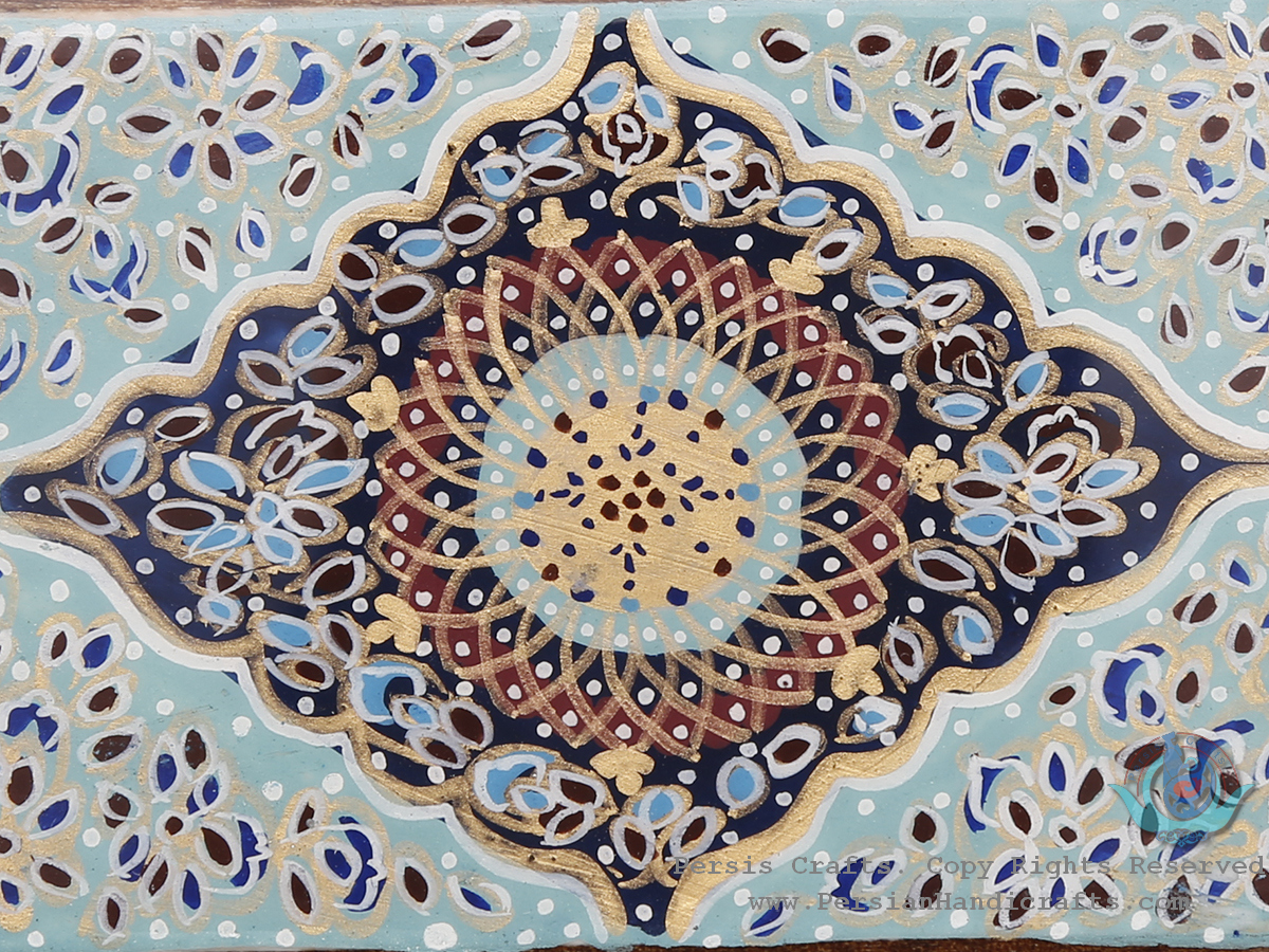 Classy Khatam Card Holder w Tazhib Miniature - HKH4005 - Persiada