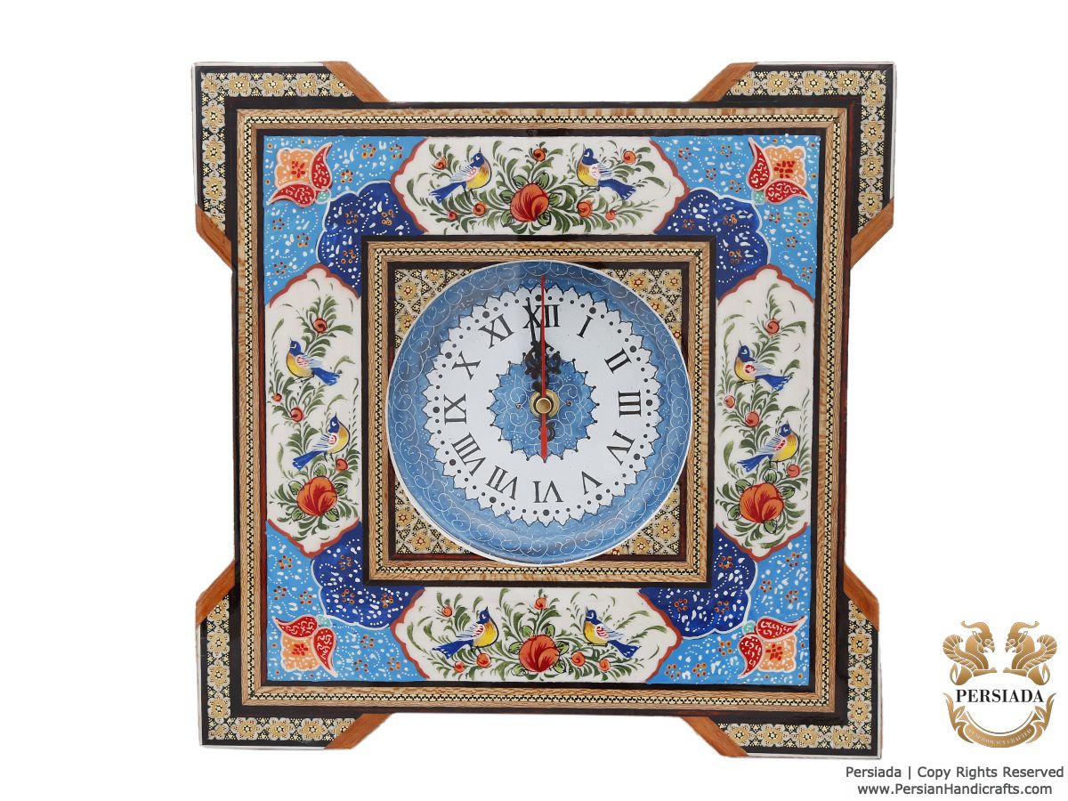 Square Wall Clock - Miniature on Khatam | HM4101 Persiada