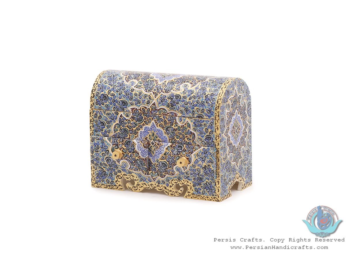 Tazhib Miniature Jewelry Box with 4 Storages - HM3901 - Persiada