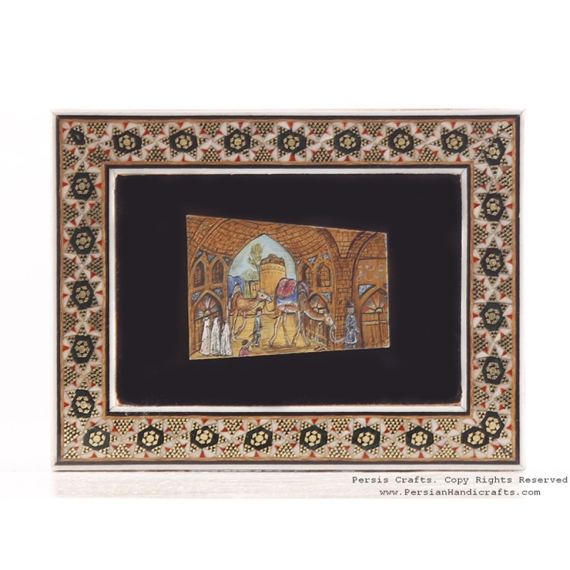Decorative Painting Khatam Frame | Hand Painting Miniature | Persiada ...
