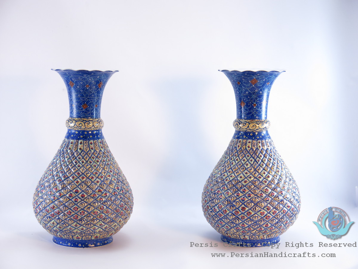 Enamel (Minakari) Eslimi Flower Vase - PE1111 - Persiada