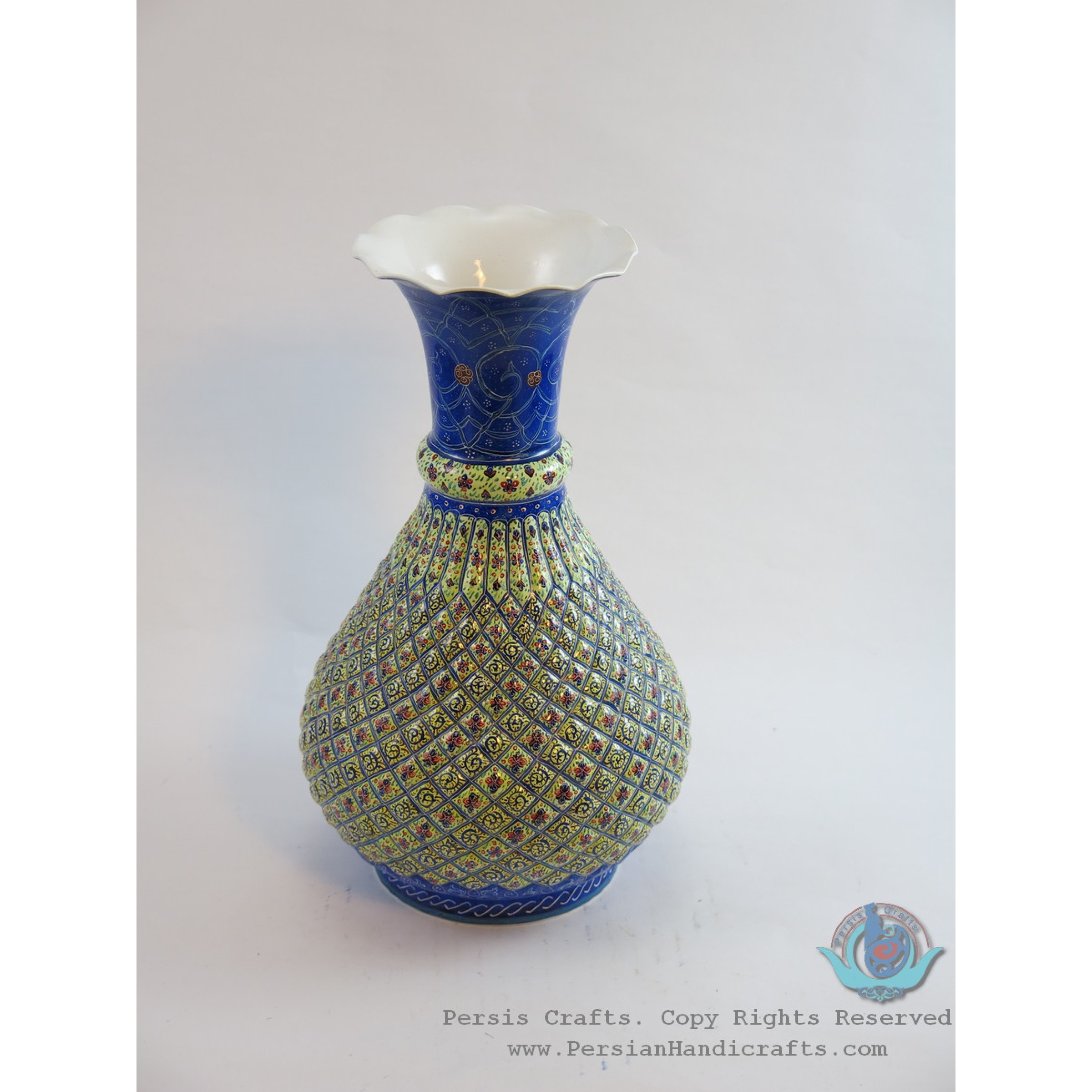 Enamel (Minakari) Eslimi Flower Vase - PE1114 - Persiada