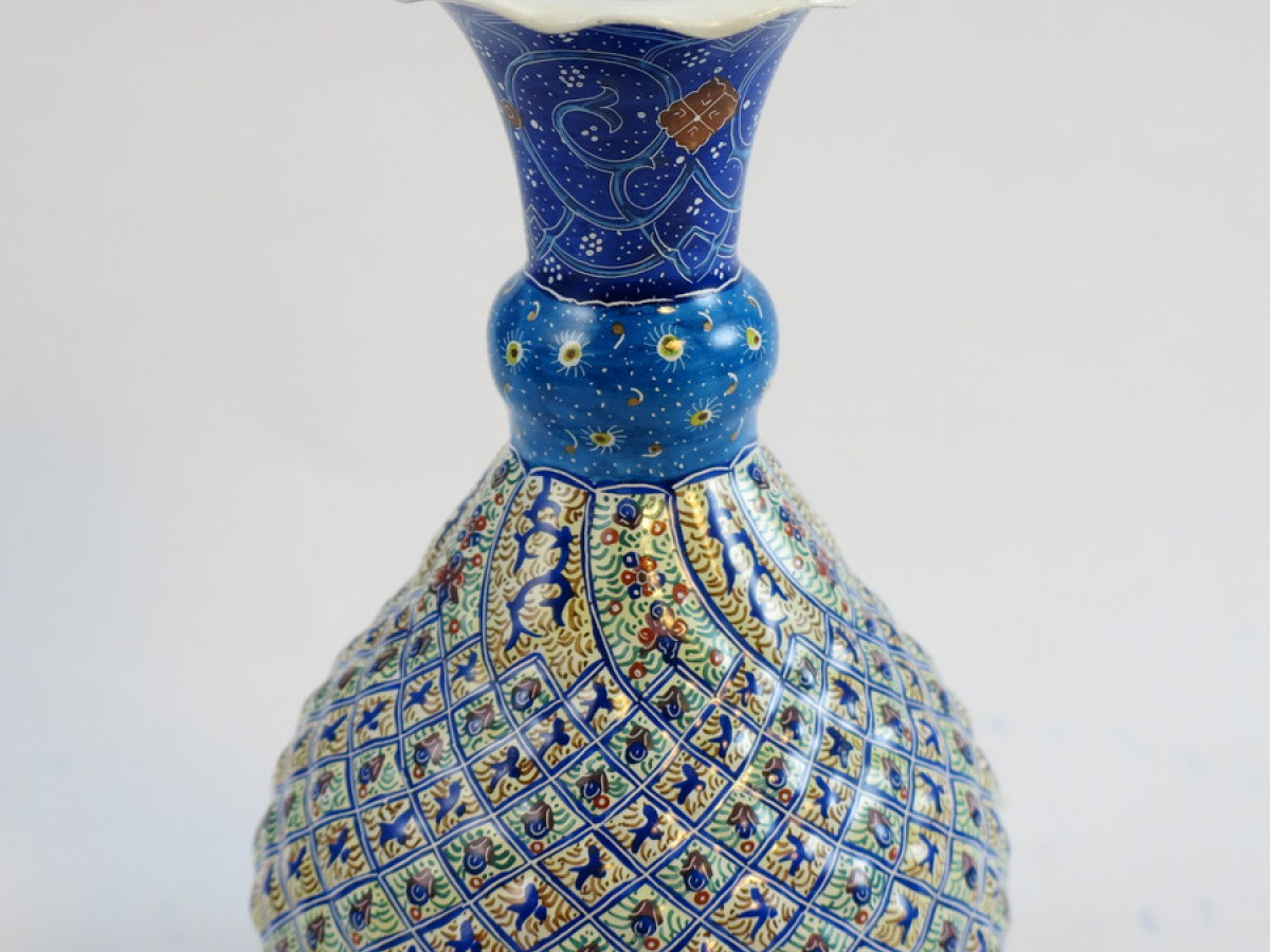 Enamel (Minakari) Eslimi Flower Vase - PE1115 - Persiada
