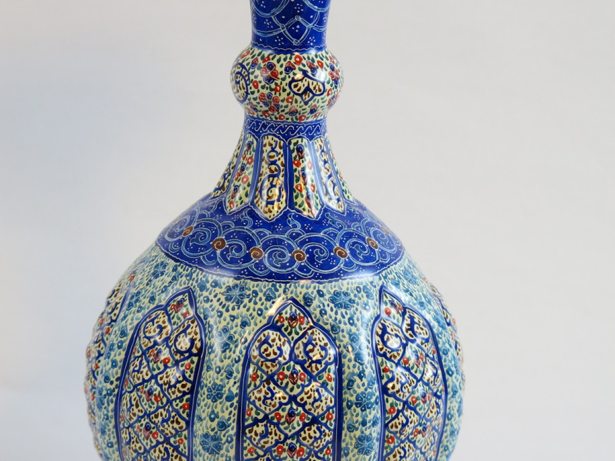 Enamel (Minakari) Eslimi Flower Vase - PE1116 - Persiada