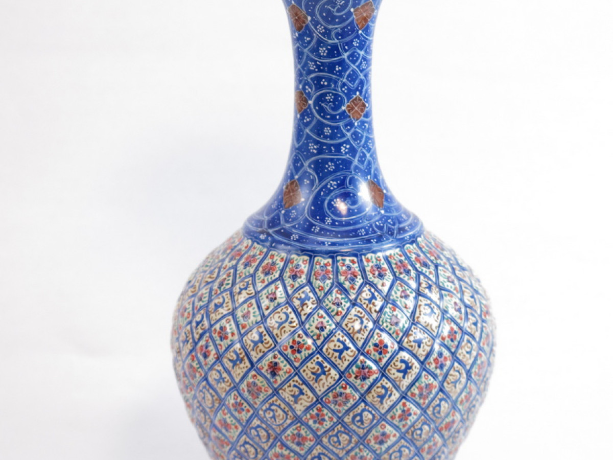 Enamel (Minakari) Eslimi Flower Vase - PE1154 - Persiada