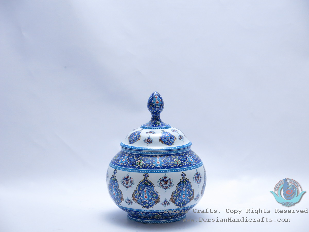 Enamel (Minakari) Eslimi Sugar Pot/Candy Dish - PE1180 - Persiada