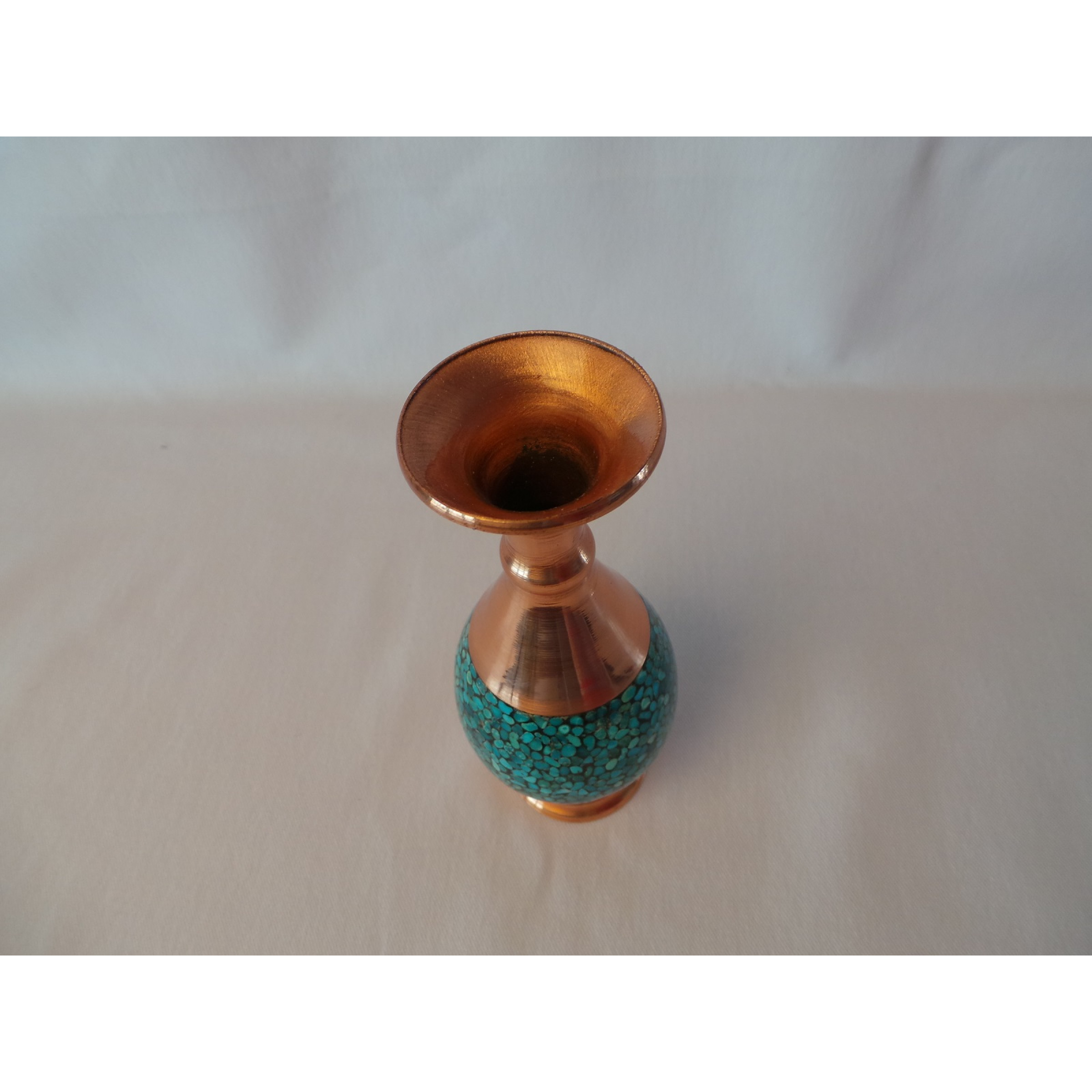Persian Turquoise Inlying Vase - HTI1037 - Persiada