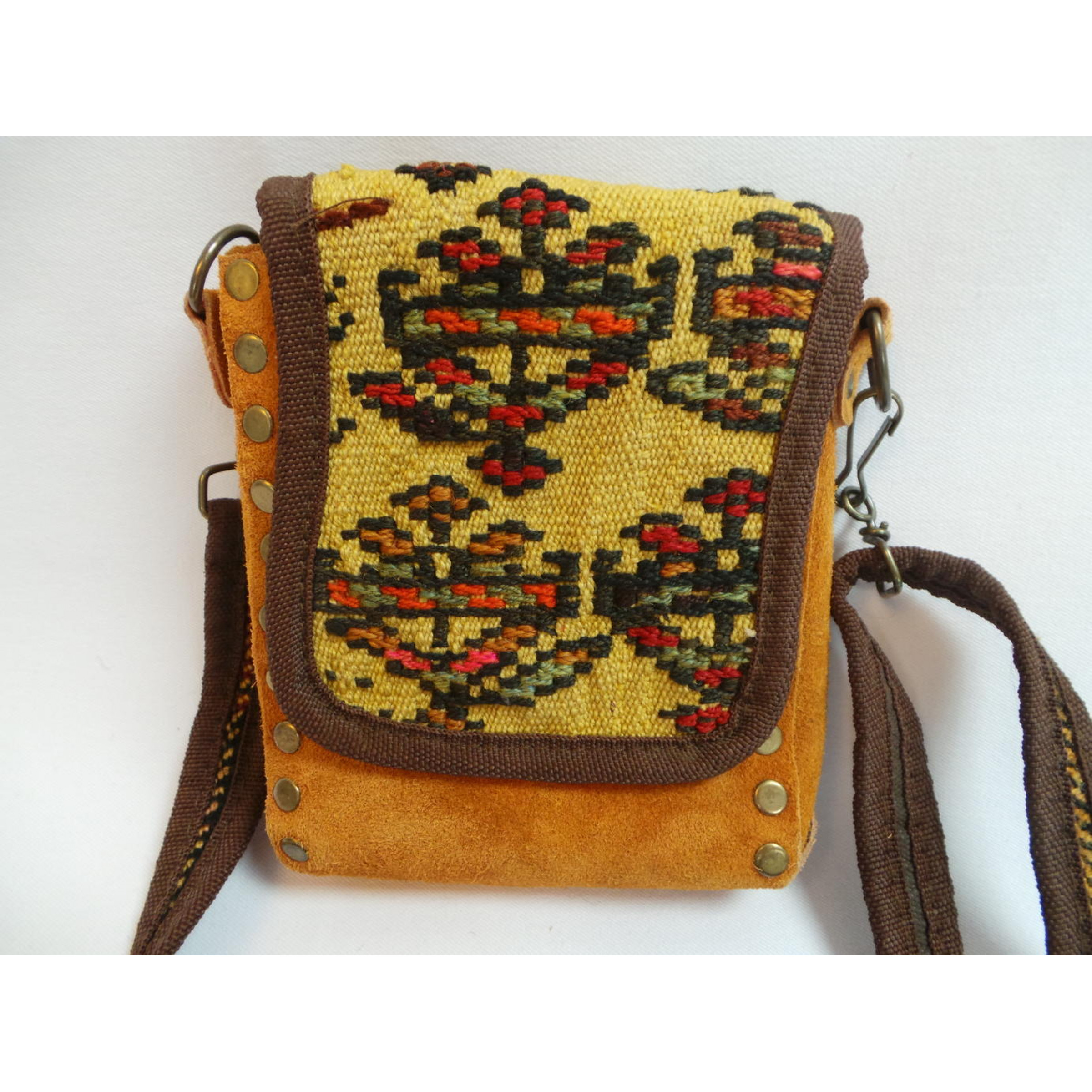Shoulder / Saddle Leather & Kilim Handmade Bag - HPW3001 - Persiada