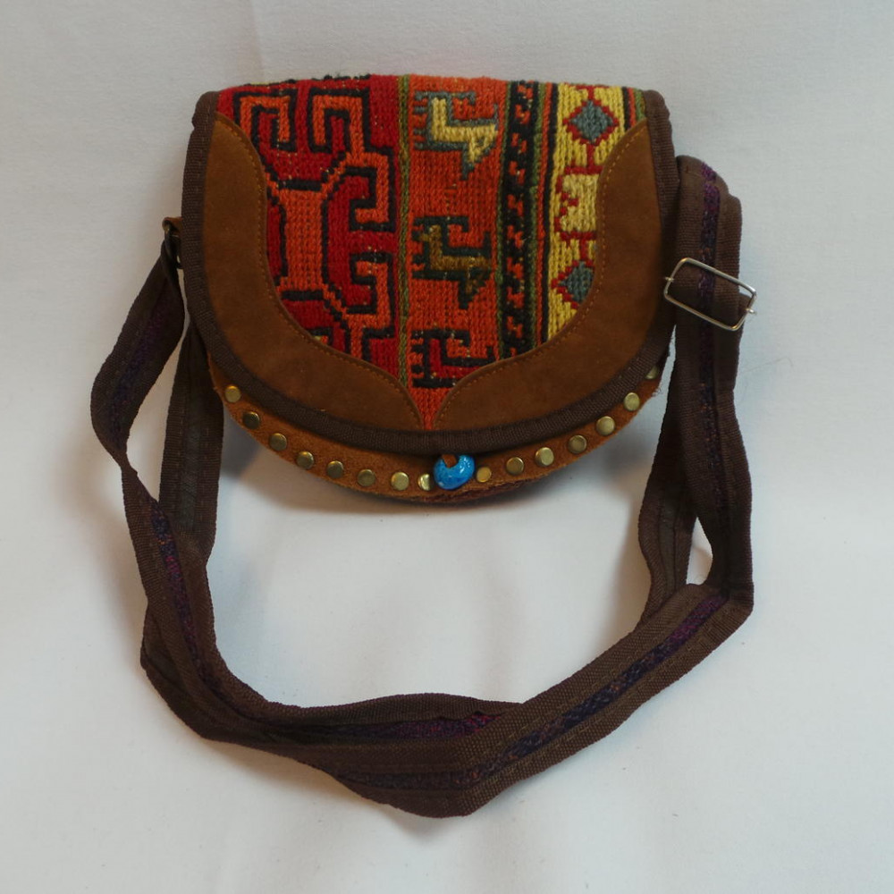 Shoulder / Saddle Leather & Kilim Handmade Bag - HPW3002 - Persiada