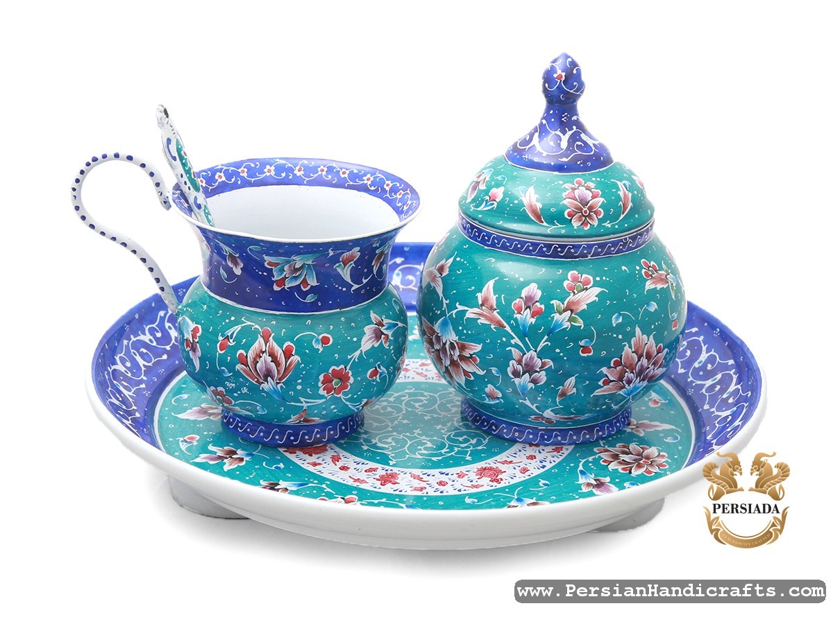Tea Sugar Set | Hand Painted Enamel Minakari | HE7101 | Persiada