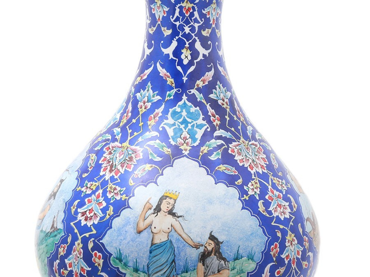 Flower Vase | Rostam's Seven Labours Minakari | HE7117 | Persiada