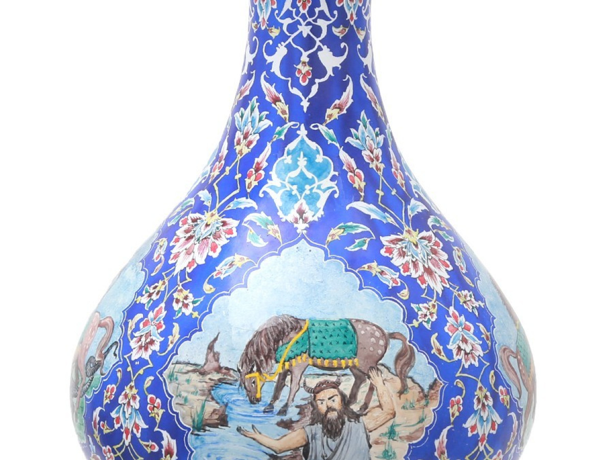 Flower Vase | Rostam's Seven Labours Minakari | HE7117 | Persiada