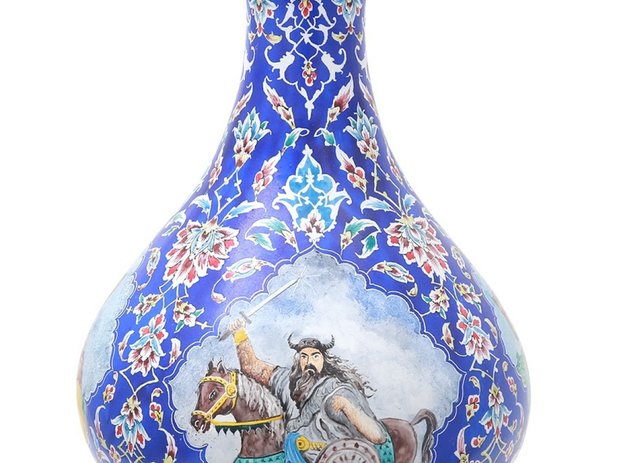 Flower Vase | Rostam's Seven Labours Minakari | HE7117 | Persiada