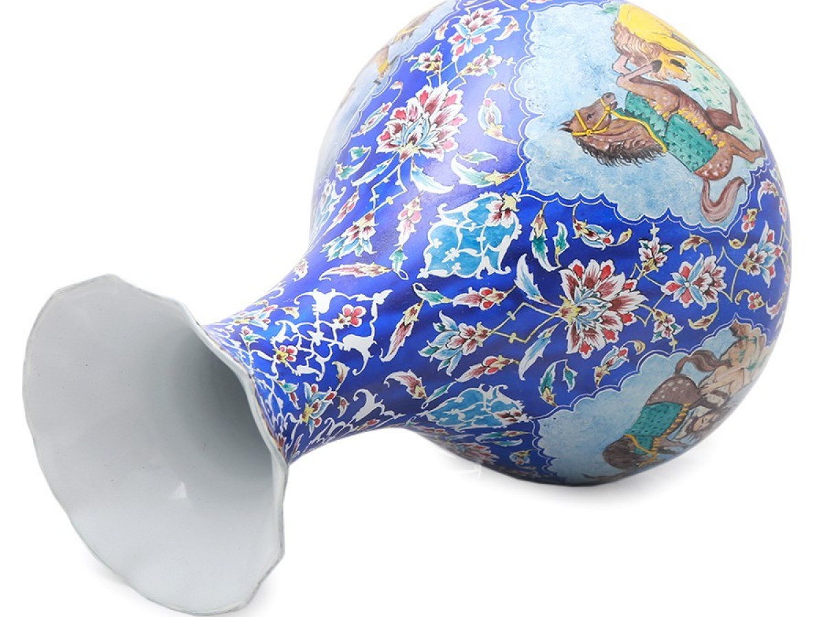 Flower Vase | Rostam's Seven Labours Minakari | HE7117 | Persiada