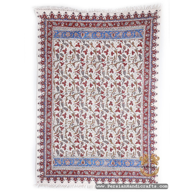 Ghalamkar Hand Block Printed Cotton Textile - Persiada