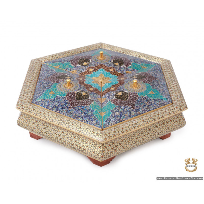 Khatam Kari Wood & Metal Surface Decoration - Persiada