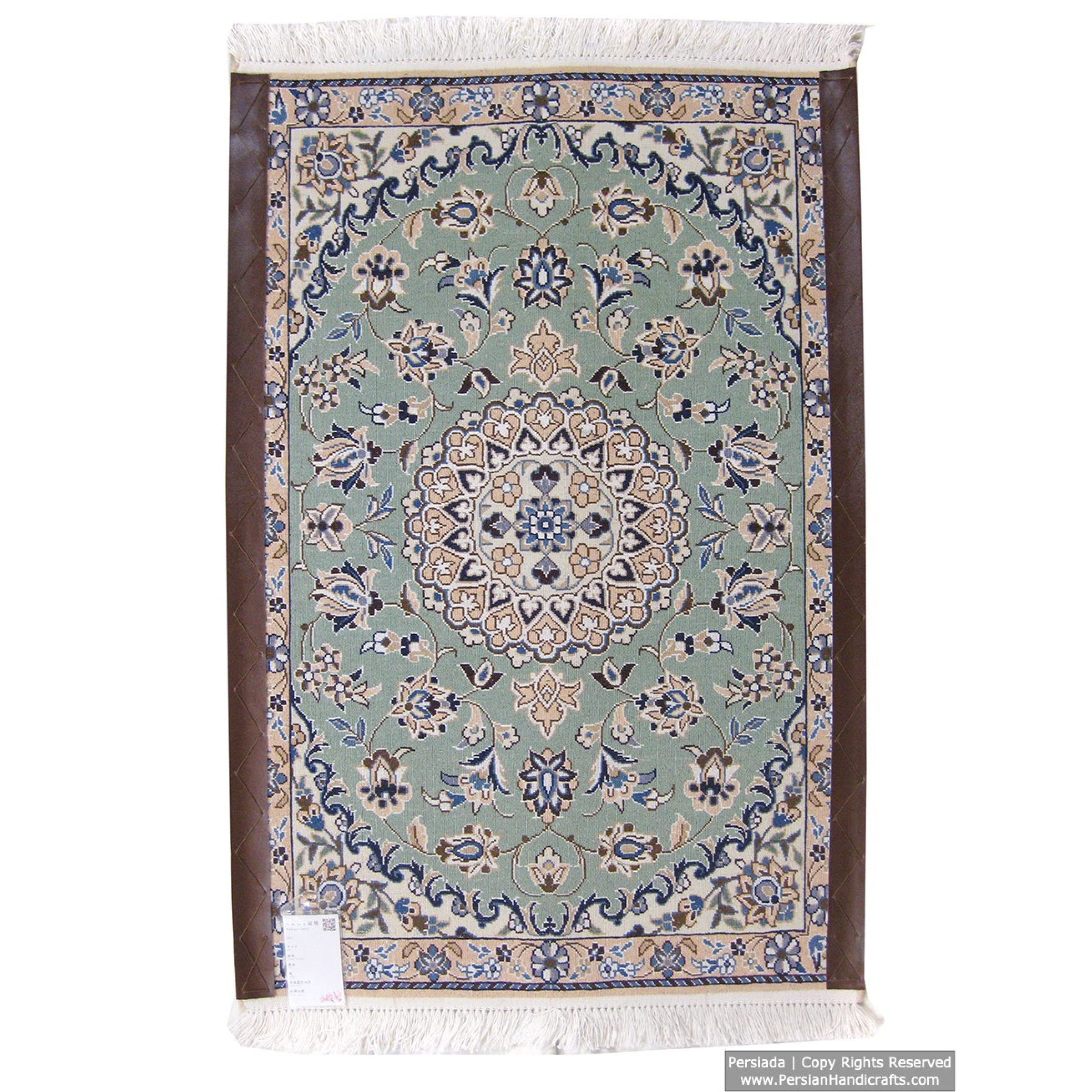 Medallion Design Wool & Cotton Naein Persian Rug - RN5005